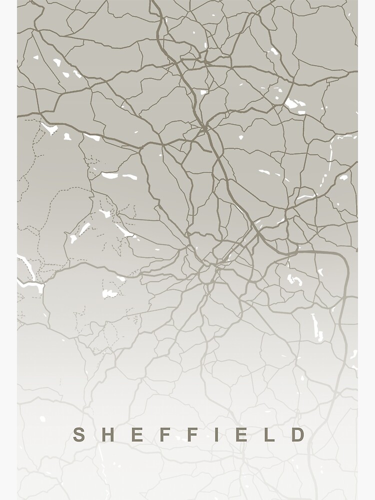 "Sheffield Map Art" Poster for Sale by artymaps | Redbubble