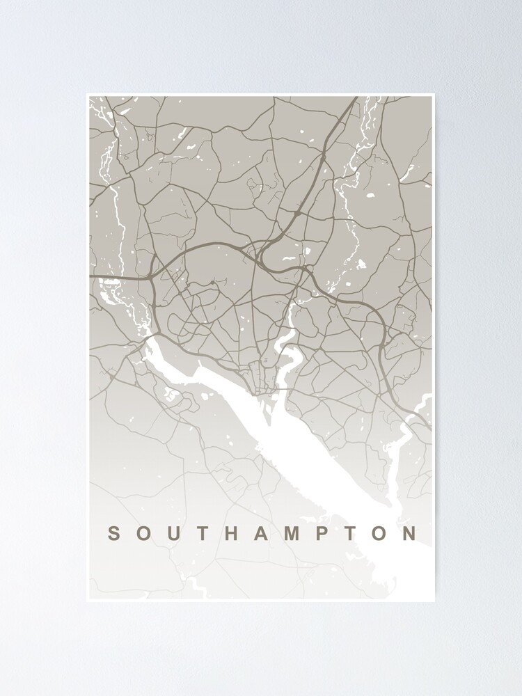 "Southampton Map Art" Poster for Sale by artymaps | Redbubble