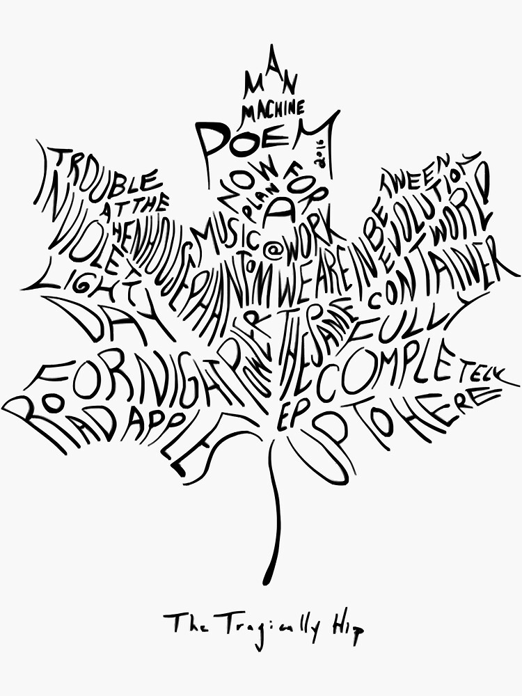 "Tragically hip logo" Sticker for Sale by DavidEwell | Redbubble