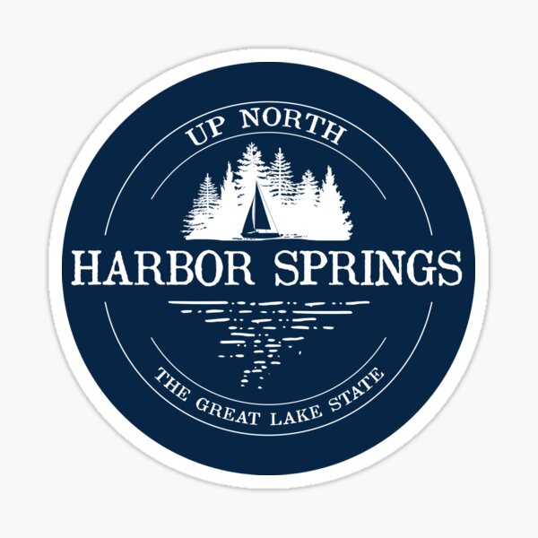 "Harbor Springs" Sticker for Sale by GreatLakesLocal | Redbubble