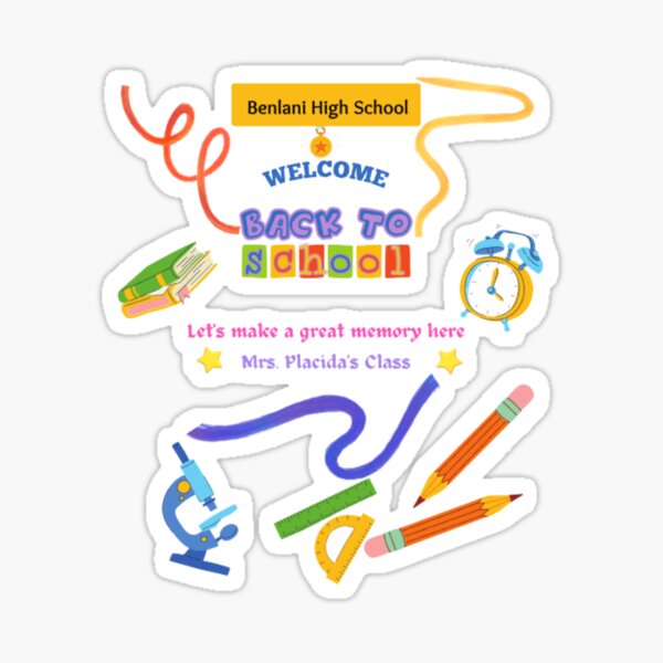 "Welcome back to High school" Sticker for Sale by Benlaniboutique ...