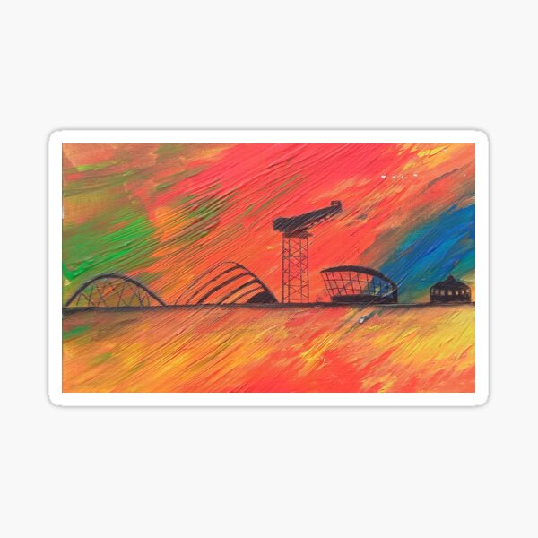 "Landmark Series - Glasgow " Sticker for Sale by louisecairns | Redbubble