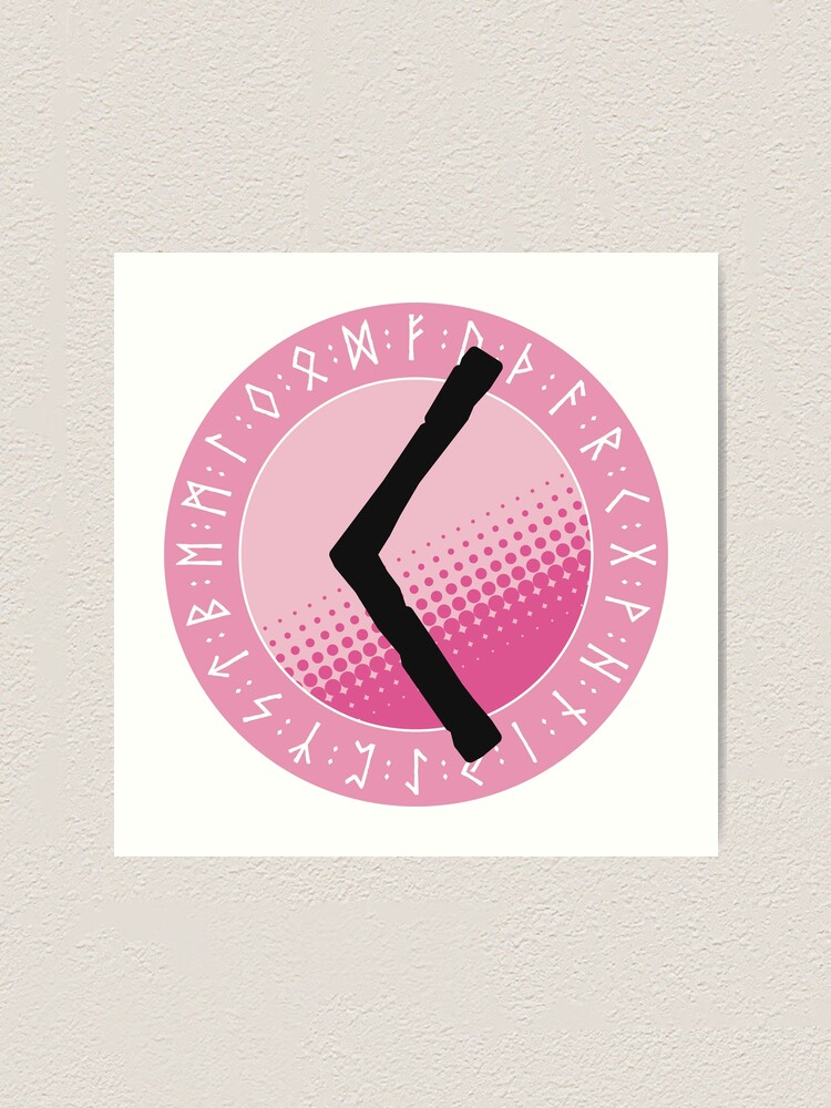 "Kenaz (Fire) - Viking Runes and Runic Symbols" Art Print for Sale by ...