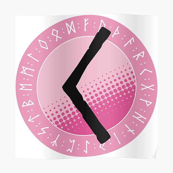 "Kenaz (Fire) - Viking Runes and Runic Symbols" Poster for Sale by ...