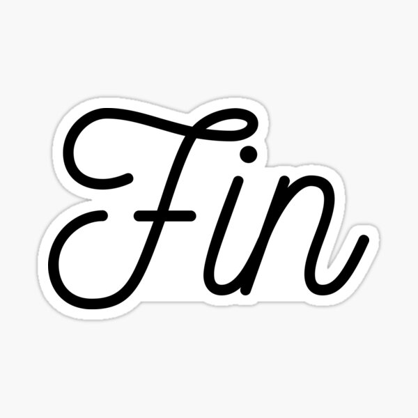 "Fin " Sticker for Sale by MadEDesigns | Redbubble
