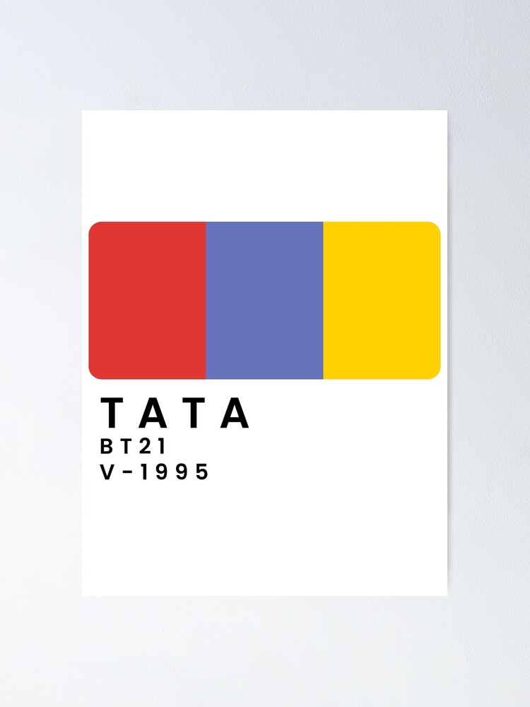 "Tata color palette BT21" Poster for Sale by tokki-drawings | Redbubble
