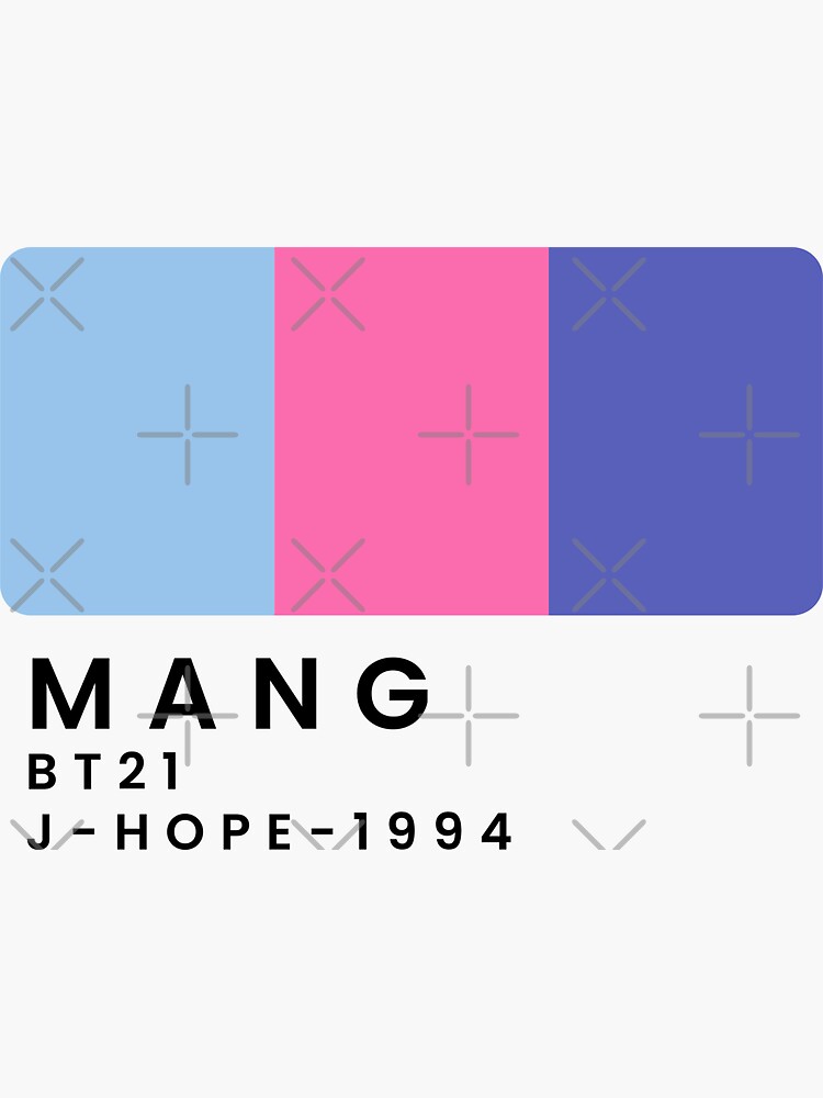 "Mang color palette BT21" Sticker by tokki-drawings | Redbubble