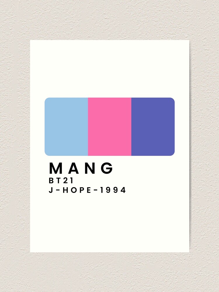 "Mang color palette BT21" Art Print for Sale by tokki-drawings | Redbubble