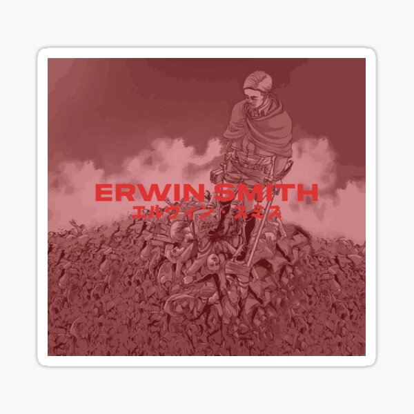 "Erwin Smith With The Soldiers" Sticker for Sale by barts48 | Redbubble