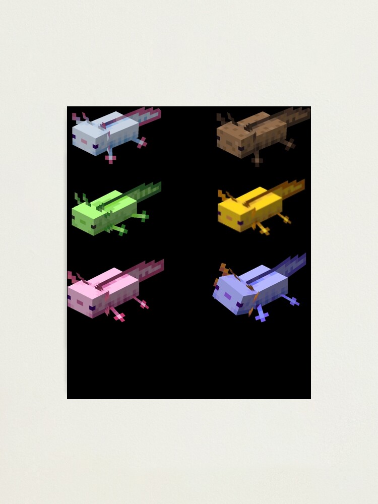 "minecraft axolotls pack " Photographic Print for Sale by measehzbogai1 ...