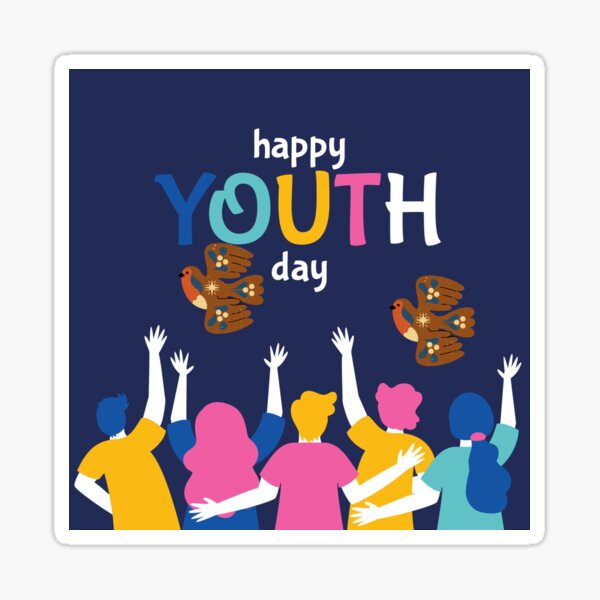 "International Youth Day" Sticker for Sale by pqrstshirts | Redbubble