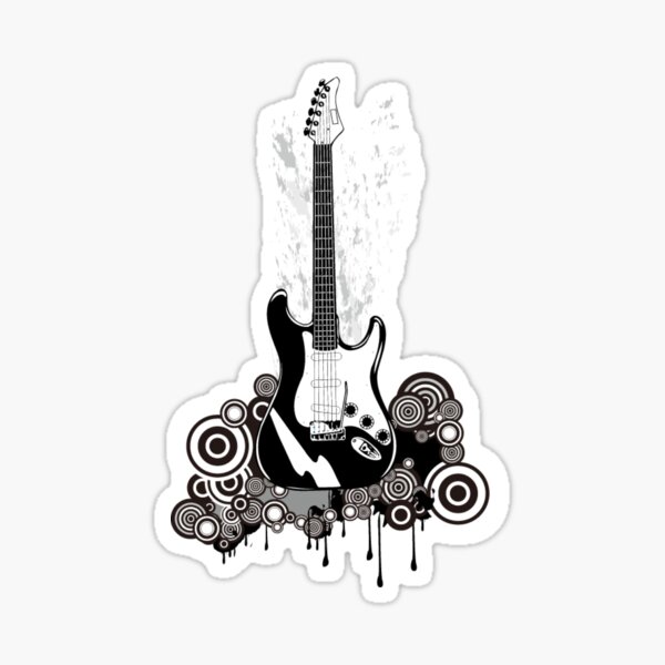 "Guitar Poster Music: White and black stratocaster electric guitar ...