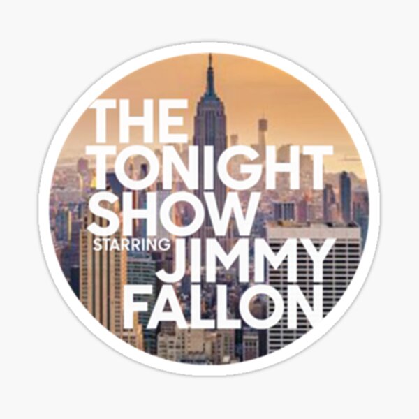 "new york jimmy fallon " Sticker for Sale by PamPan2 | Redbubble