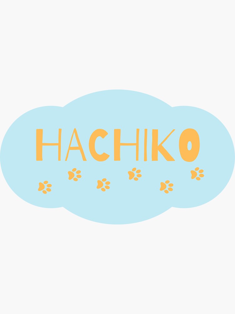 "Hachiko - Dog name " Sticker for Sale by Name-Bubble | Redbubble