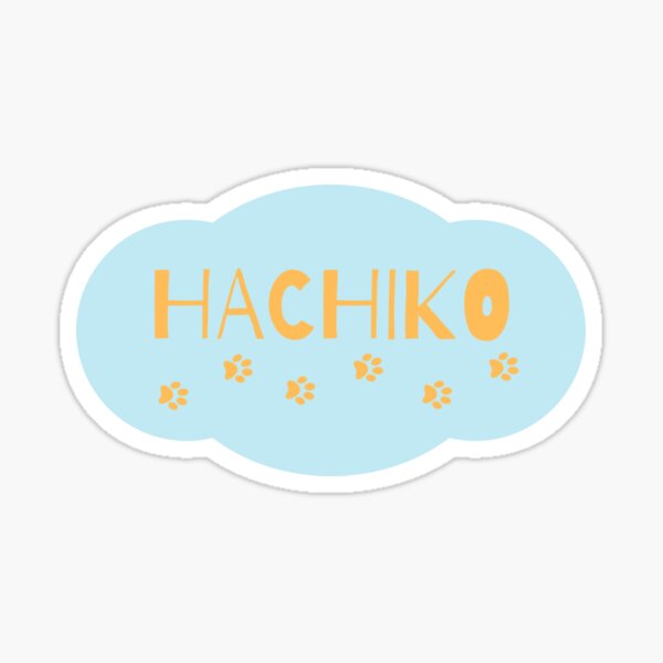 "Hachiko - Dog name " Sticker for Sale by Name-Bubble | Redbubble