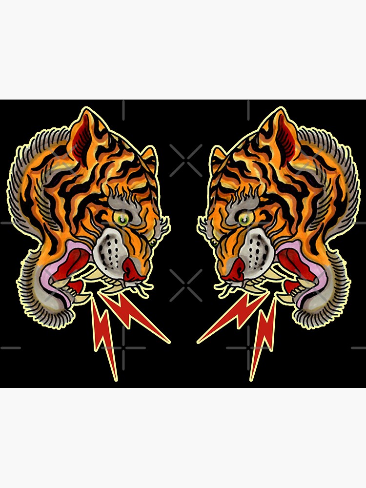 "tiger double tiger" Sticker for Sale by dtkfred | Redbubble