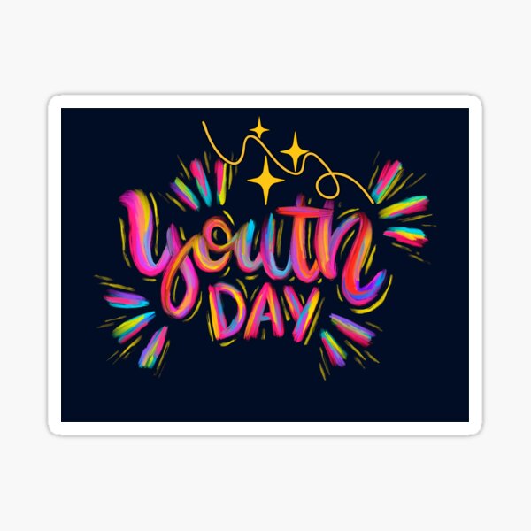" International Youth Day" Sticker for Sale by pqrstshirts | Redbubble