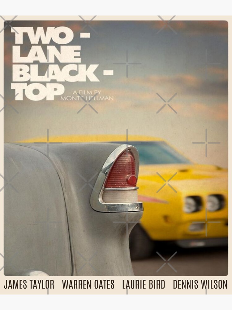 "Two Lane Blacktop" Sticker for Sale by Moviesvibess | Redbubble