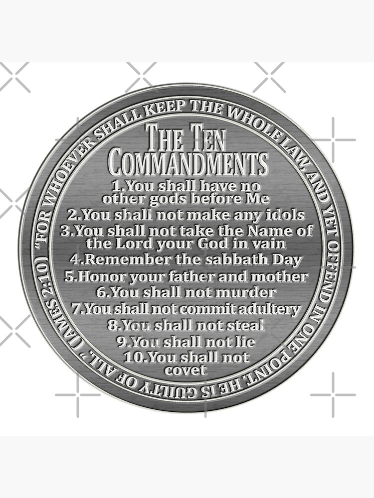 "The Ten Commandments coin " Poster for Sale by KingsManKind | Redbubble
