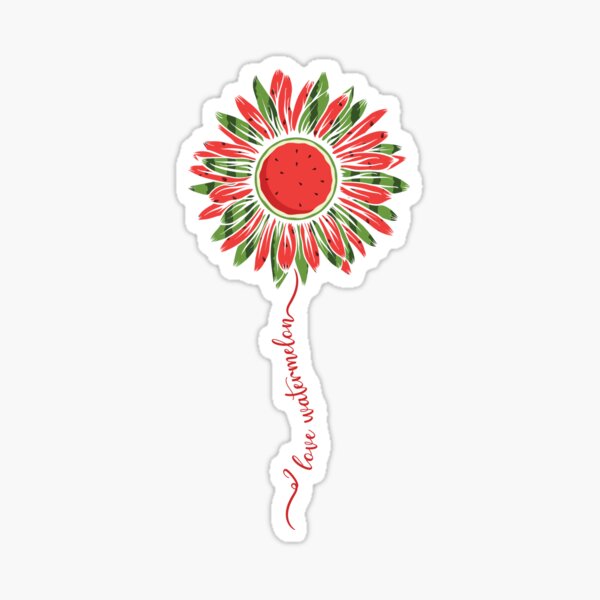 "Watermelon Sunflower Summer Vibes Fruit Melon Lover" Sticker for Sale ...
