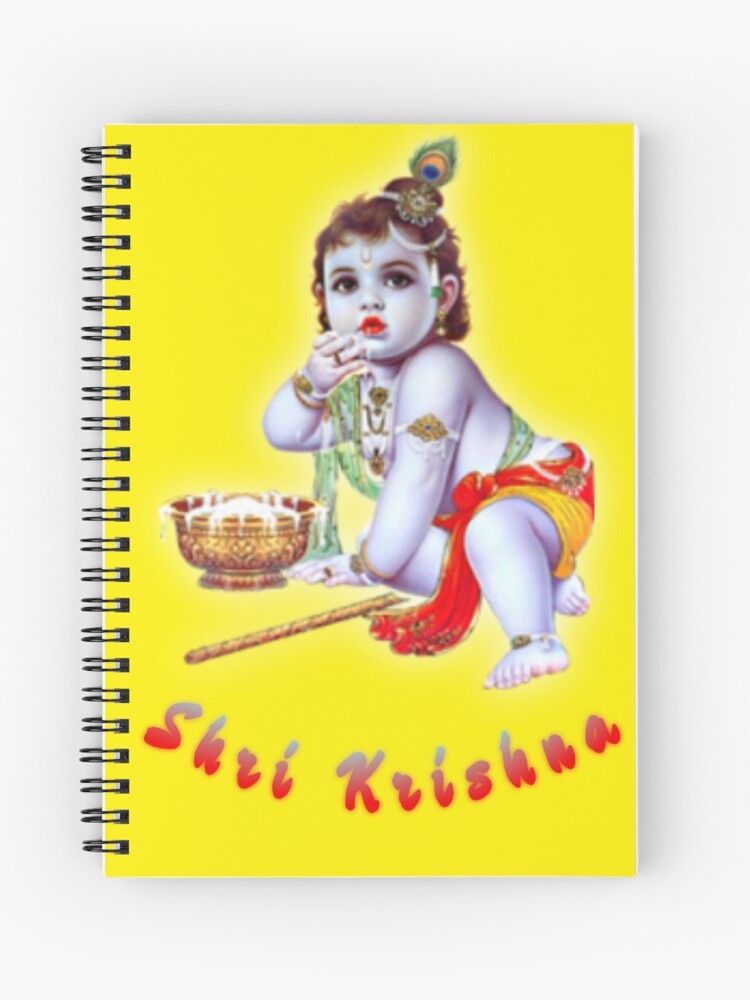 " Shri Krishna Ji" Spiral Notebook for Sale by aruvanita | Redbubble