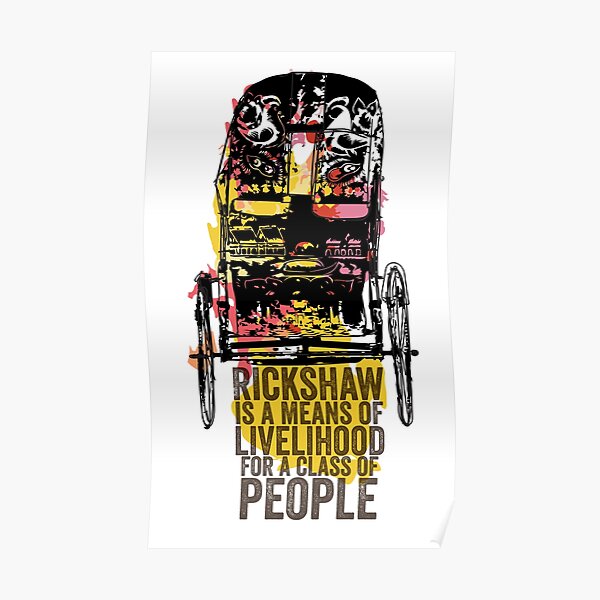 " A rickshaw" Poster for Sale by purnomatra | Redbubble