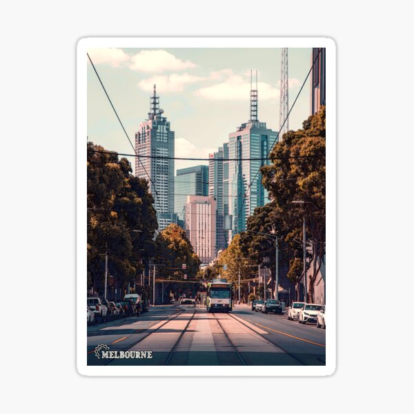 "Melbourne Australia City" Sticker for Sale by PostersStickers | Redbubble