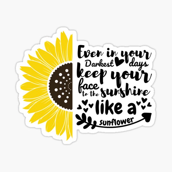 "Tiny sunflower Daily Affirmations" Sticker for Sale by sebanti77 ...