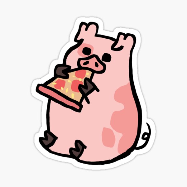 "Cute Piggy Cartoon " Sticker for Sale by ClarenceSimon | Redbubble