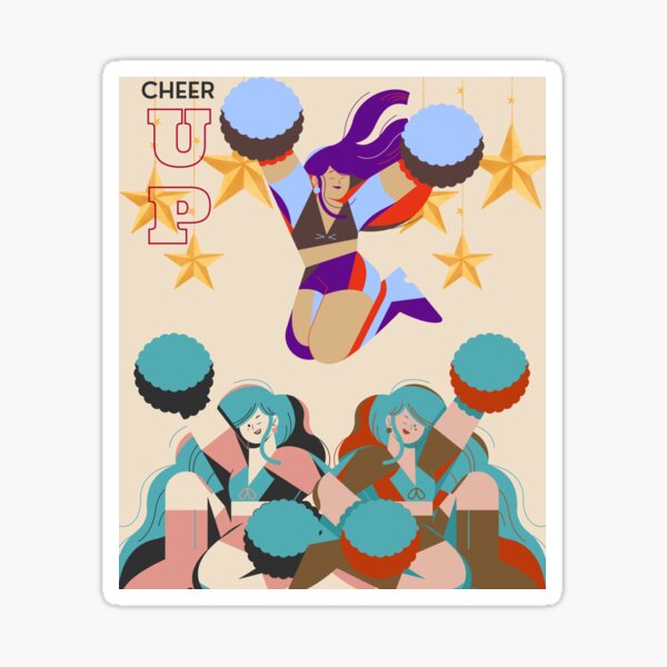"Cheer Up " Sticker for Sale by PeachClover | Redbubble