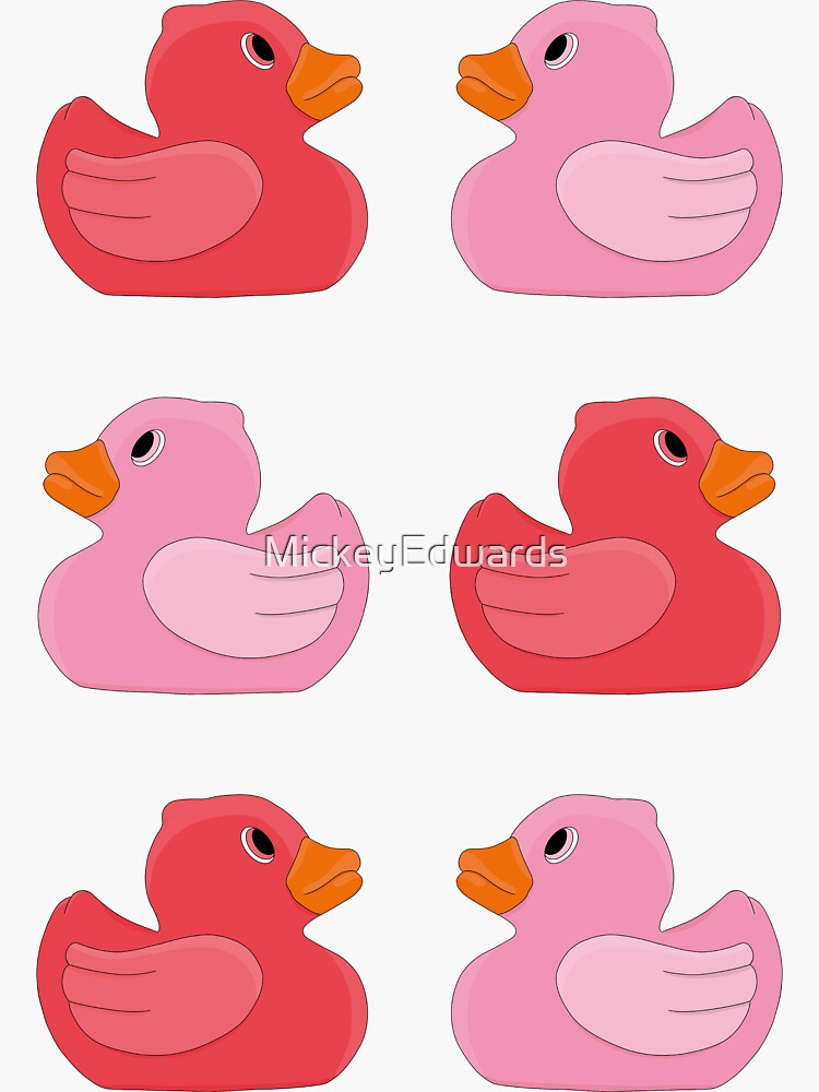 "Set of Red Rubber Ducks" Sticker for Sale by MickeyEdwards | Redbubble