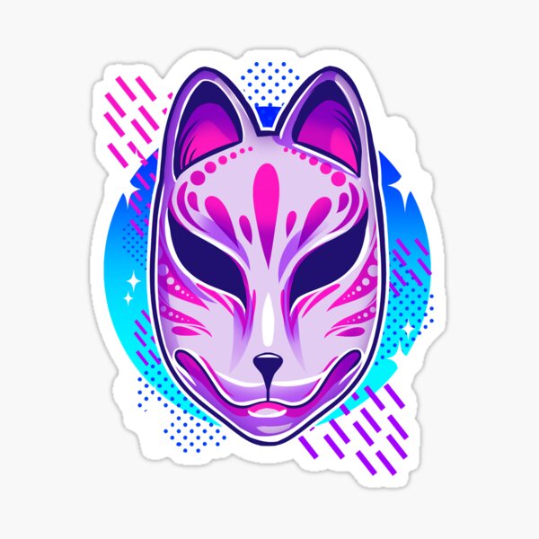 "Friendly Bodyguards Loyal Each Other Neon Noh - Kitsune Gift For Fan ...