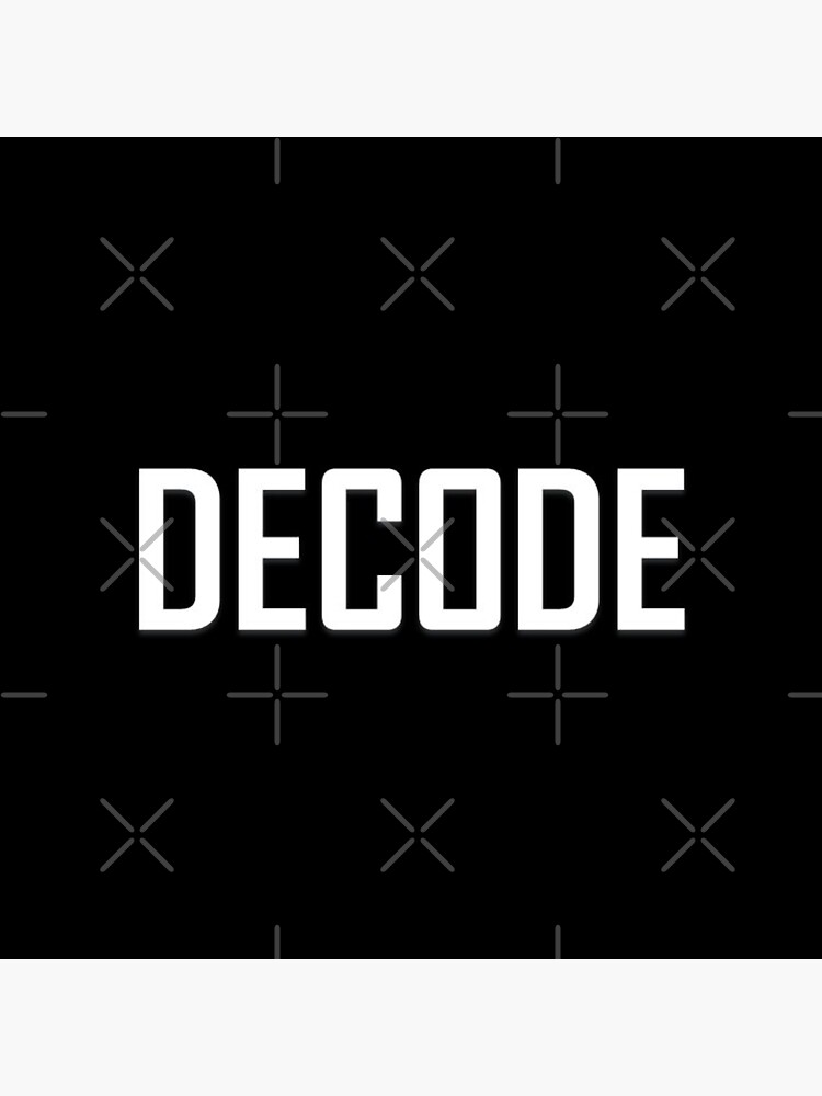 "Black and White DEeCOoDE - DECODE" Sticker for Sale by DEeCOoDE ...