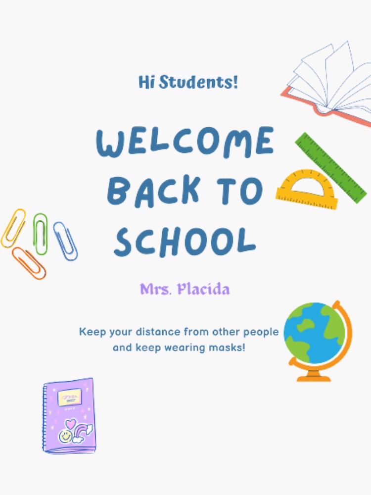 "Welcome back to school students" Sticker for Sale by Benlaniboutique ...