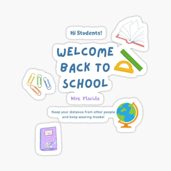 "Welcome back to school students" Sticker for Sale by Benlaniboutique ...