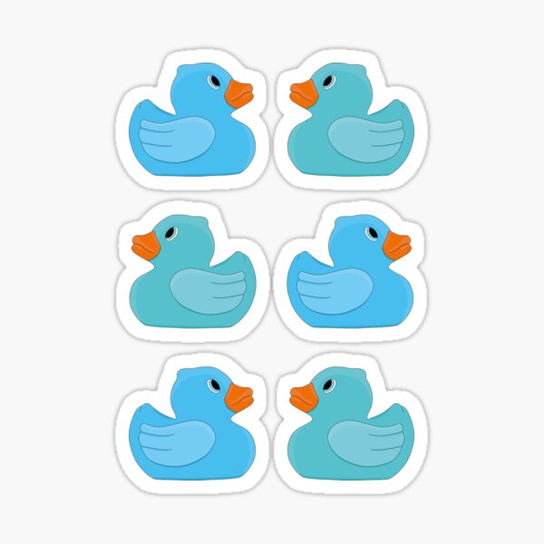 "Set of Blue Rubber Ducks" Sticker for Sale by MickeyEdwards | Redbubble