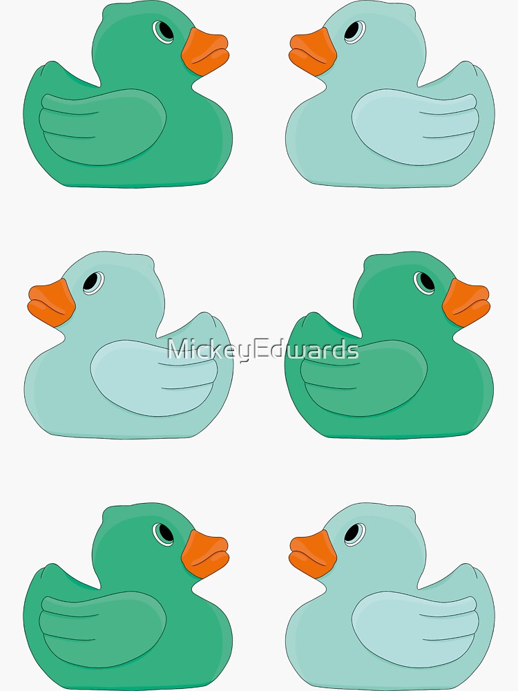"Set of Green Rubber Ducks" Sticker for Sale by MickeyEdwards | Redbubble