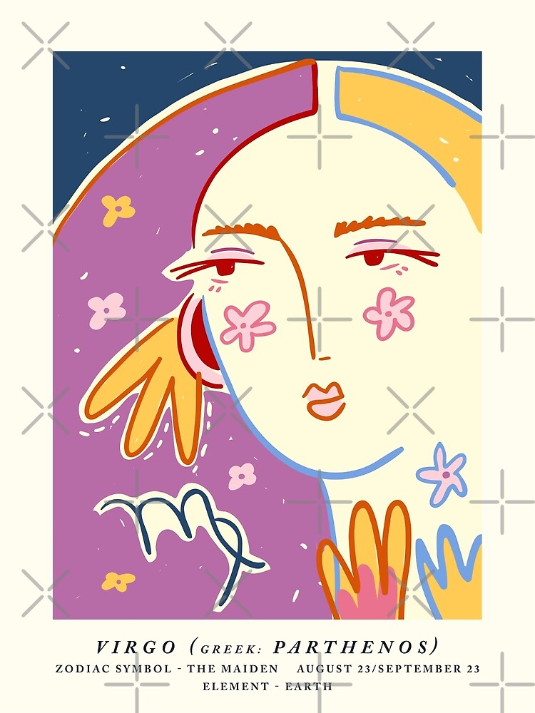 "Virgo Zodiac sign, Horoscope, Astrology, Museum poster, Abstract art ...