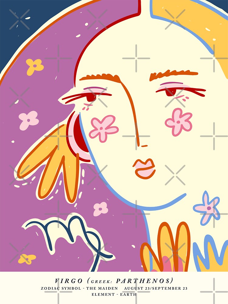 "Virgo Zodiac sign, Horoscope, Astrology, Museum poster, Abstract art ...