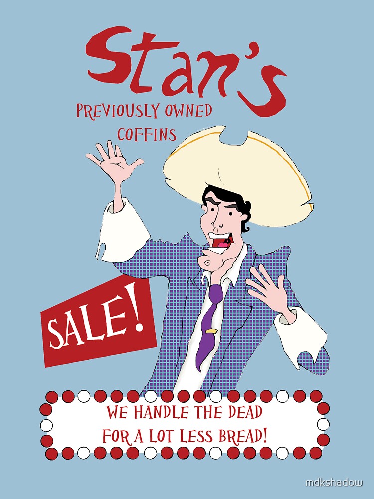 "Monkey Island - Stan's coffins" T-shirt for Sale by mdkshadow ...