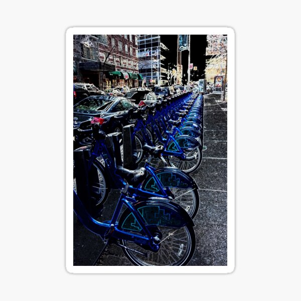 "Blue Bikes DPPA 141125a " Sticker for Sale by CSteenArt | Redbubble
