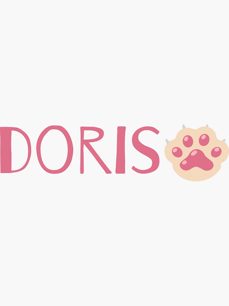 "Doris - Cat Name " Sticker for Sale by Name-Bubble | Redbubble