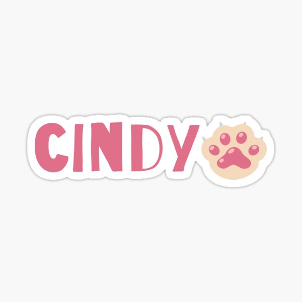 "Cindy - Cat Name " Sticker for Sale by Name-Bubble | Redbubble