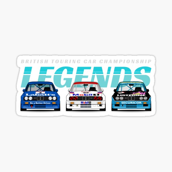 "E30 BTCC LEGENDS" Sticker for Sale by shketdesign | Redbubble