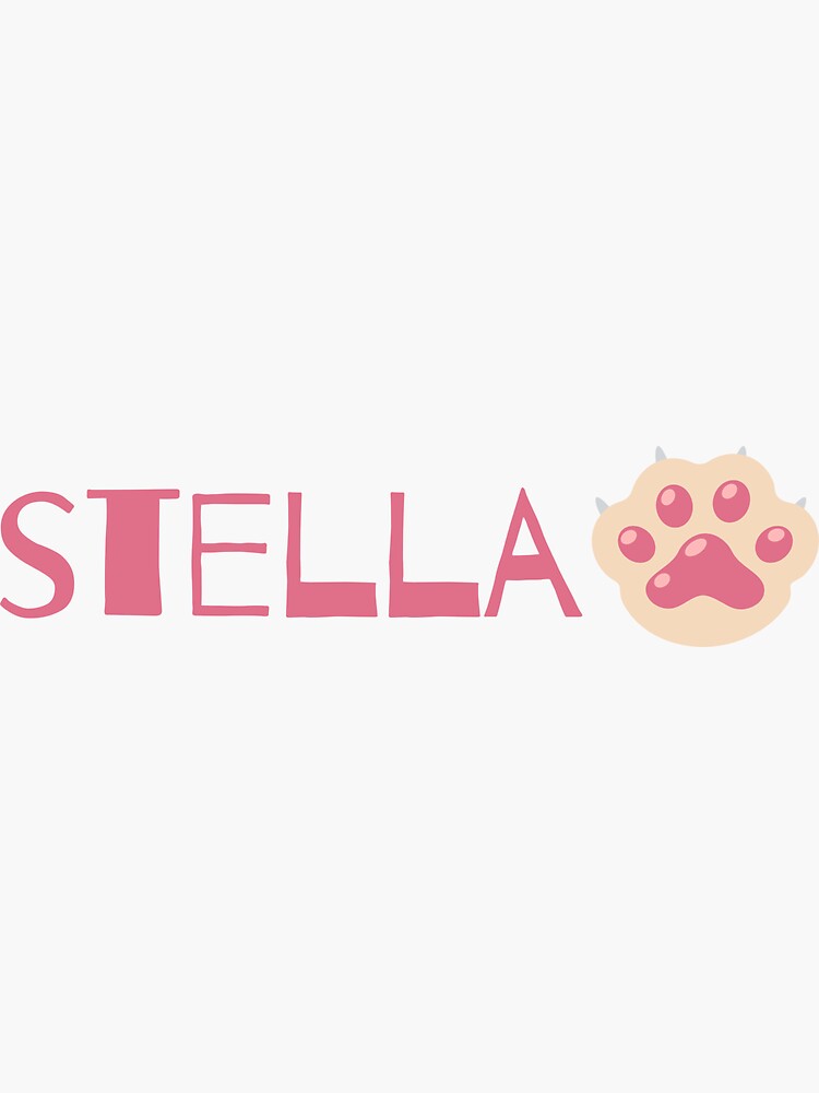 "Stella - Cat name " Sticker for Sale by Name-Bubble | Redbubble