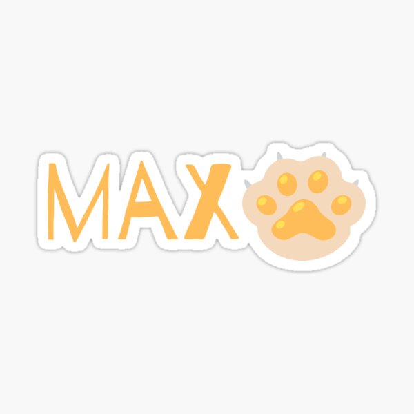 "Max - Cat Name" Sticker for Sale by Name-Bubble | Redbubble