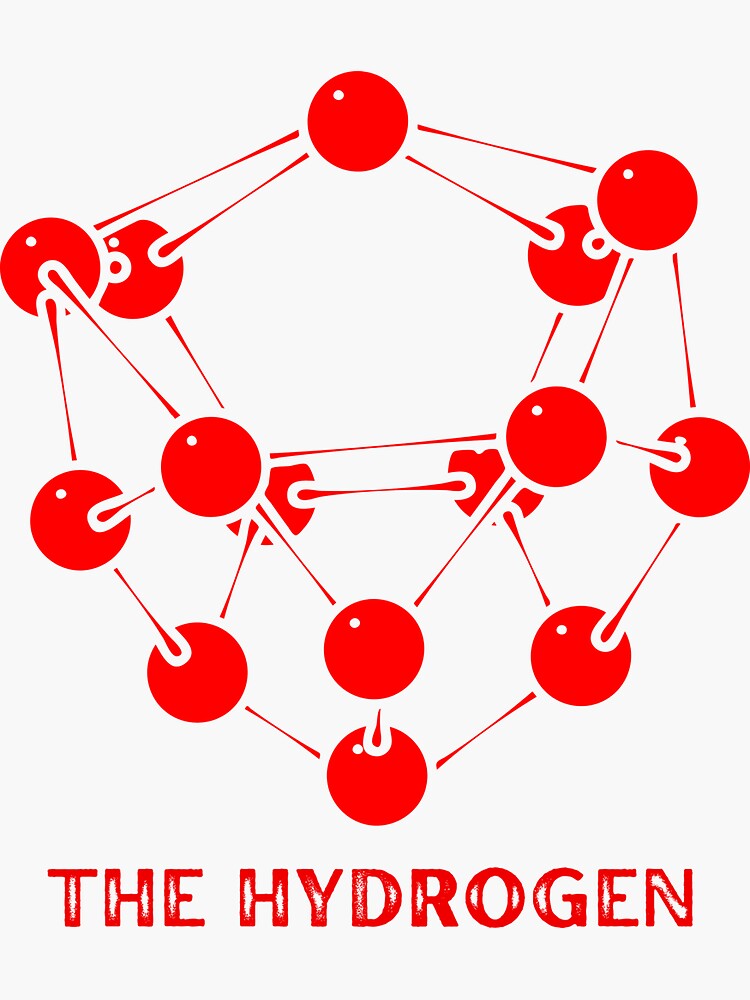 "The hydrogen arts." Sticker for Sale by RAJSHIVA | Redbubble