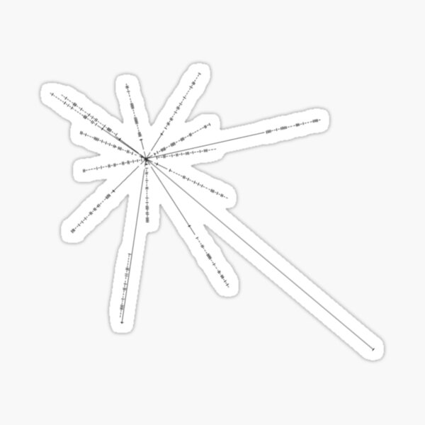 "Copy of Voyager Spacecraft Golden Record - Pulsar map" Sticker for ...