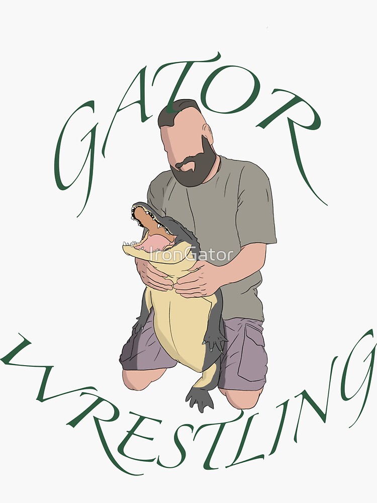 "Gator Wrestling " Sticker for Sale by IronGator | Redbubble