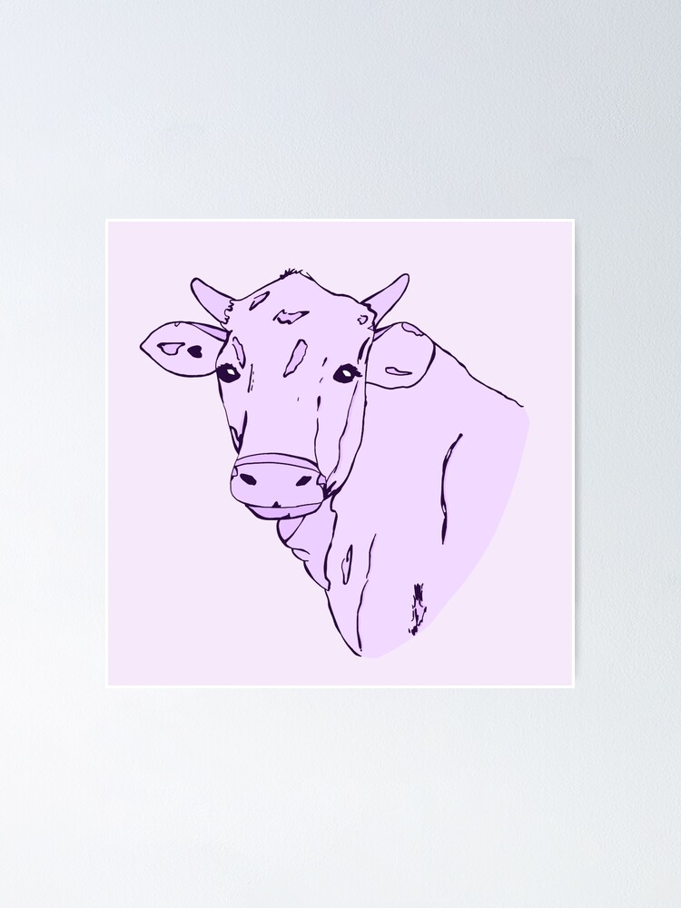 "Lovley Lavender Cow" Poster for Sale by Sn4ilB | Redbubble